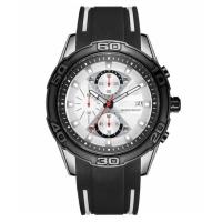 China Digital Silicone Alloy Quartz Rubber Band Mens Watches With Strap Chronograph for sale