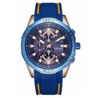 China Digital Silicone Alloy Quartz Rubber Band Mens Watches With Strap Chronograph for sale
