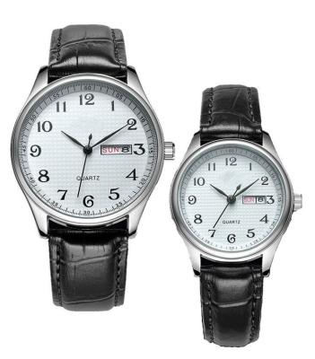 China Waterproof Bottom Cover Men'S Analog Quartz Watch Leather Strap Couple Quartz Watch for sale