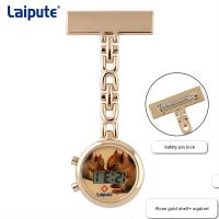 China Cute Digital Nurses Clip On Fob Watch 27mm Case Zinc Alloy Waterproof for sale