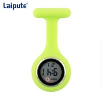 China Pin Buckle Digital Fob Watch Electronic Display Skin Friendly Silicone Nurse Watch for sale