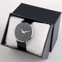 China Leather Strap Mens Digital Watch Alloy Case Glass Mirror 30m Waterproof for sale