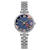 China Ladies Floral Print Watch Steel Strap Japanese Movement 3ATM Waterproof for sale