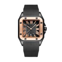 China Silicone strap waterproof Roman square vintage strap day quartz watch for sale