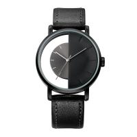 China Special Design Casual Quartz Watch Semi Transparent Dial For Men for sale