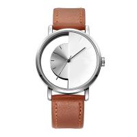 China Special Design Casual Quartz Watch Semi Transparent Dial For Men for sale