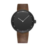 China Seamless Strap Ultra Thin Quartz Watch Leather Watch For Men for sale