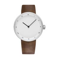 China Seamless Strap Ultra Thin Quartz Watch Leather Watch For Men for sale