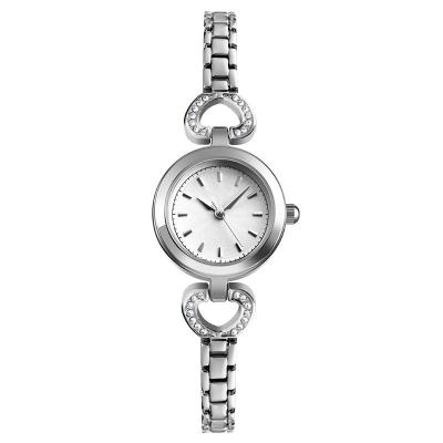 China Fine Grinding Stainless Steel Quartz Wrist Watch Diamond Encrusted Dial for sale