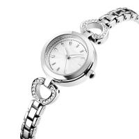 China Fine Grinding Stainless Steel Quartz Wrist Watch Diamond Encrusted Dial for sale