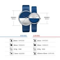 China 7mm Thick PU Belt Or Genuine Leather Watch 3ATM With Sapphire Crystal Glass for sale