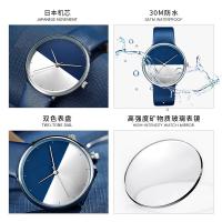 China 7mm Thick PU Belt Or Genuine Leather Watch 3ATM With Sapphire Crystal Glass for sale