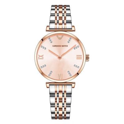 China Womens Stainless Steel Quartz Wrist Watch with Time Display Function for sale