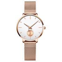 China OEM Simple Wrist Watches For Ladies 2needle 33mm Diameter Zinc Alloy Case for sale