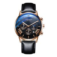 China Factory Customized Alloy Band Fake Three Eye Calendar Big Dial Men Watch for sale