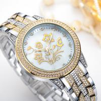 China 10bar Waterproof Silver Diamond Watch Womens , PC21 White Gold Diamond Watch for sale