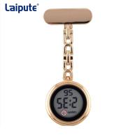 China Organic Glass Nurses Clip On Fob Watch , Nurses Digital Fob Watch 9.5mm Thick for sale