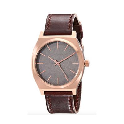 China CPSIA Approved Leather Minimalist Watch Alloy Square For Business for sale