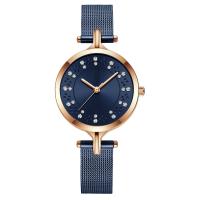 China 3ATM Waterproof Genuine Diamond Quartz Watch Vacuum Electroplating Skinfriendly for sale