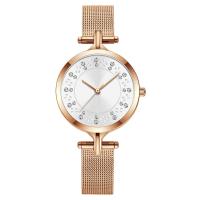 China 3ATM Waterproof Genuine Diamond Quartz Watch Vacuum Electroplating Skinfriendly for sale