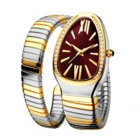China Serpentine Female Chain Wrist Watches , ODM Quartz Movt Genuine Diamond Watch for sale