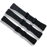 China ROHS Approved Watches Spare Parts Black Silicone Band for sale