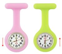 China Silicone Nurse Watches Clip On Wearproof Agingproof With 28mm Embedded Dial for sale