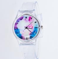 China Plastic Sport Watch Transparent Strap 40mm Dial ODM Available for sale