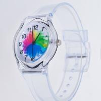 China Plastic Sport Watch Transparent Strap 40mm Dial ODM Available for sale