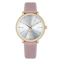 China PU leather Quartz Battery Wristwatches OEM Available 36mm Diameter for sale