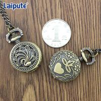 China Exquisite Embossed Vintage Pocket Watch Clock With 27mm Dial Coin Sized for sale