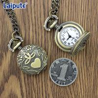 China Exquisite Embossed Vintage Pocket Watch Clock With 27mm Dial Coin Sized for sale