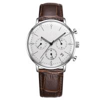 China 3eye Mens Luminous Watches , 6hands Metal Wrist Watch waterproof for sale