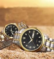 China 5ATM Waterproof Couple Quartz Watch , Sandproof Diamond Couple Watches for sale