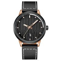 China Leather Black Metal Wrist Watch Sword Shaped 3hands SUS316L Material for sale