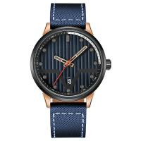 China Leather Black Metal Wrist Watch Sword Shaped 3hands SUS316L Material for sale