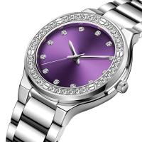 China ROHS Genuine Diamond Quartz Watch , Hardlex Diamond Bracelet Watch For Ladies for sale