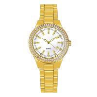 China IPG Electroplating Quartz Movt Genuine Diamond Watch 8mm Dial Thickness for sale