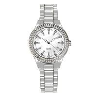 China IPG Electroplating Quartz Movt Genuine Diamond Watch 8mm Dial Thickness for sale