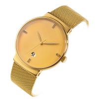 China 316L Steel Back Cover Quartz Watches Stainless , Gold Tone Stainless Steel Watch for sale