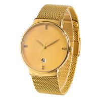 China 316L Steel Back Cover Quartz Watches Stainless , Gold Tone Stainless Steel Watch for sale
