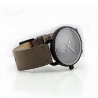 China Men'S Fashion Luxury Stainless Steel Quartz Military Sport Leather Band Dial Wrist Watch for sale