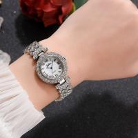 China 28mm Women Quartz Wrist Watch SL68 Movement Water Flashing Plating for sale