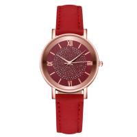 China 3BAR Waterproof Women Quartz Wrist Watch , 230mm Leather Band Quartz Watch for sale