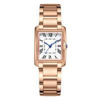 China Wearresistant Womens Quartz Watches , Square Quartz Watch 10mm Thickness for sale