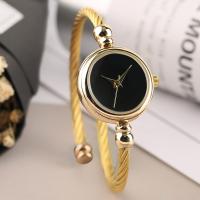 China Nonwaterproof Quartz Watch Women'S Gold Bracelet Watch 4mm Band Width for sale