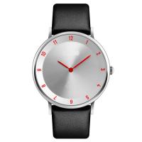 China AL20 Movt Black Leather Wrist Watch , 35g Square Shape Wrist Watch for sale