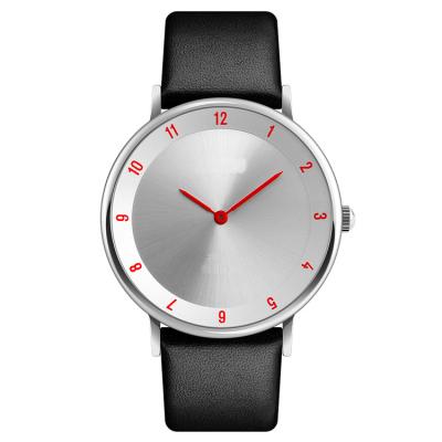 China AL20 Movt Black Leather Wrist Watch , 35g Square Shape Wrist Watch for sale