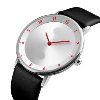 China AL20 Movt Black Leather Wrist Watch , 35g Square Shape Wrist Watch for sale