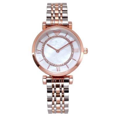 China Diamond Rose Gold Wrist Watch For Ladies Japan Movt ODM Available for sale
